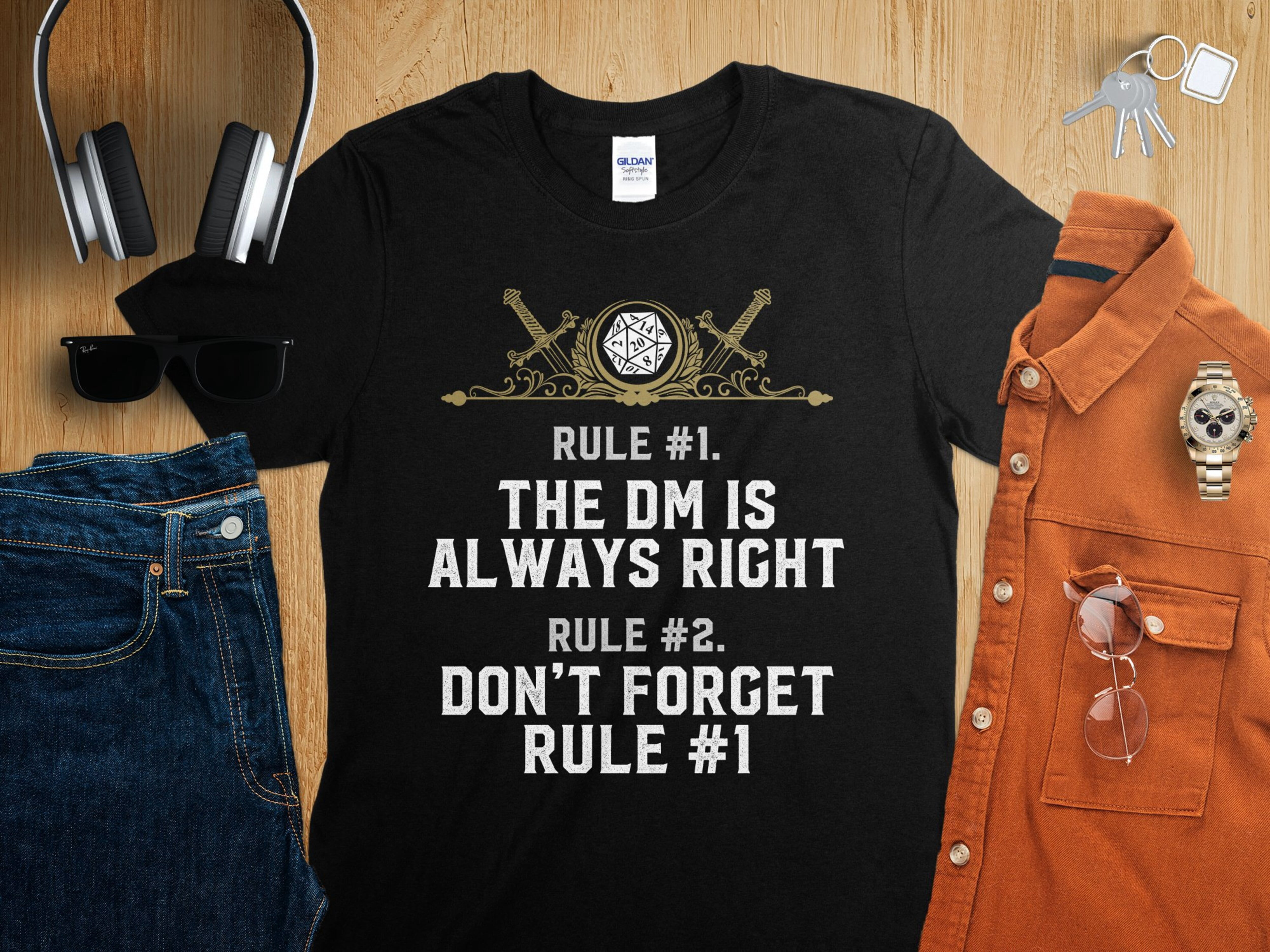 DM Rules Shirt Dungeon Game Master Dungeons Tabletop RPG Roleplaying ...