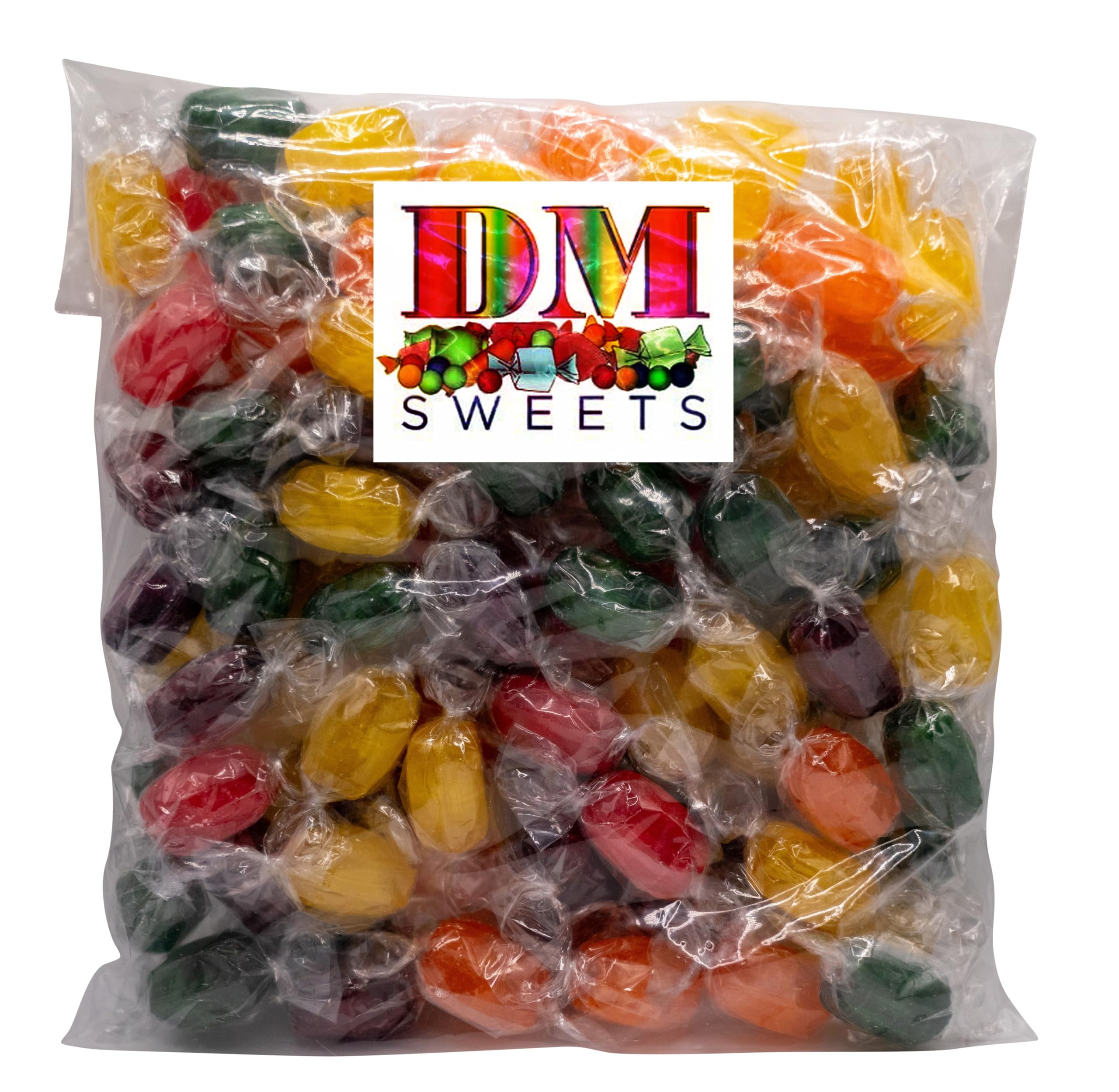 DM Sweets Assorted Fruit SAF21 Barrels - 100 Individually Wrapped Apple ...
