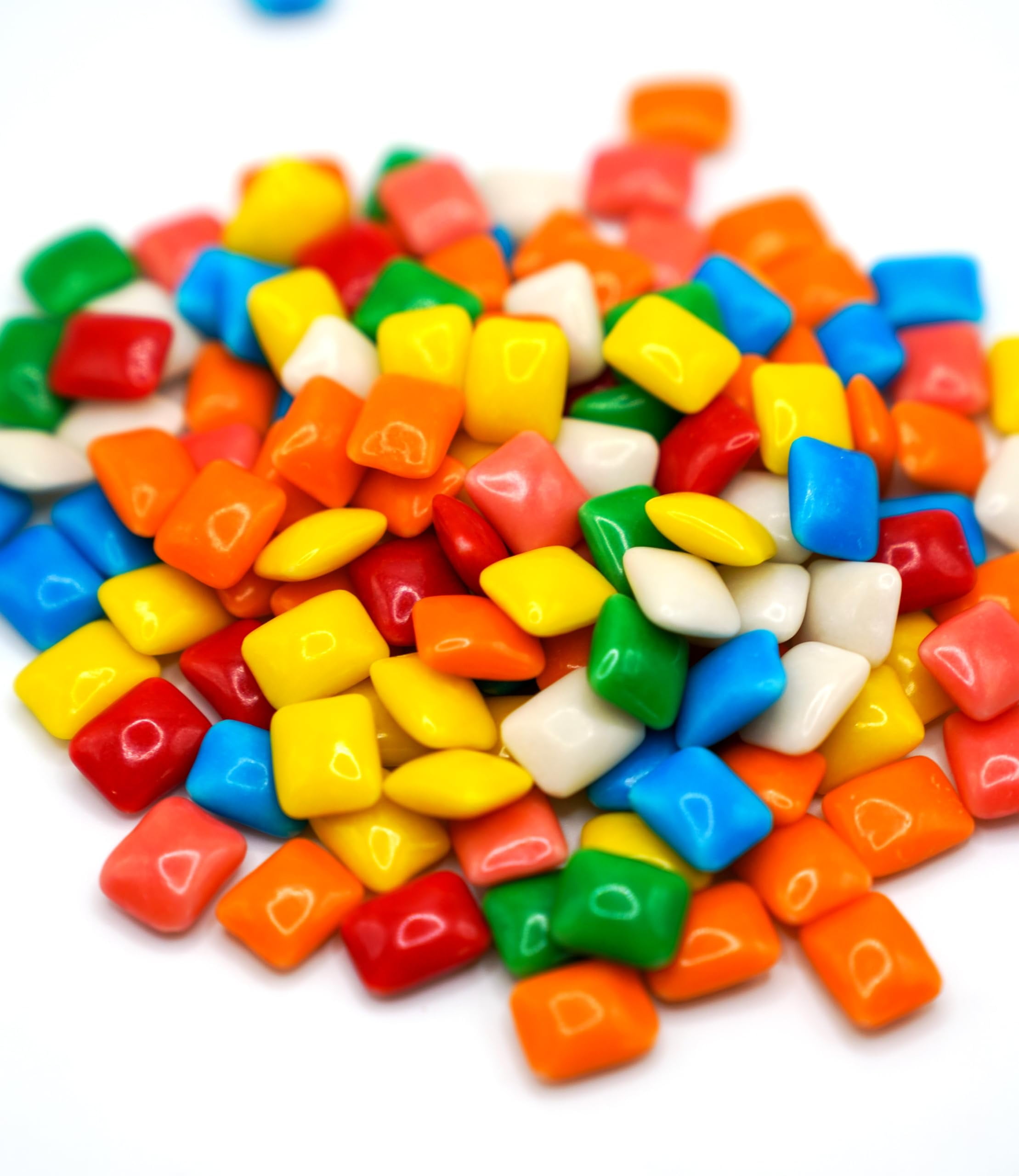 DM Sweets Mini Chiclet ESF27 Gum - 1 Lb of Assorted Rainbow Colored Flavored Chewing Bubble Gum ...