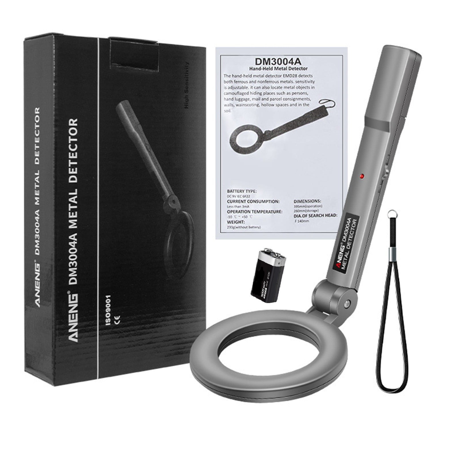 DM3004A Metal Detector Handheld High Sensitivity Metal Scanner Security ...