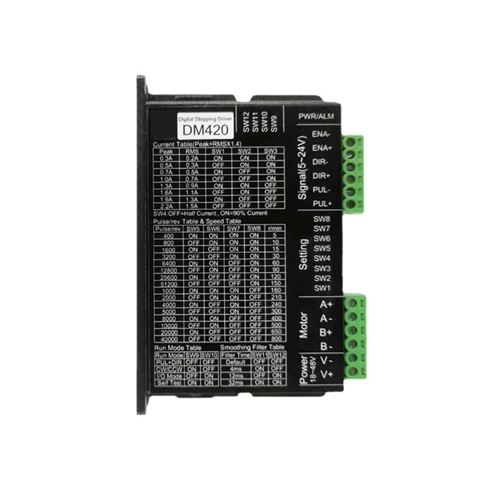 DM420 Digital Stepper Driver Adapts To 20 28 35 42 Two-phase Stepper ...