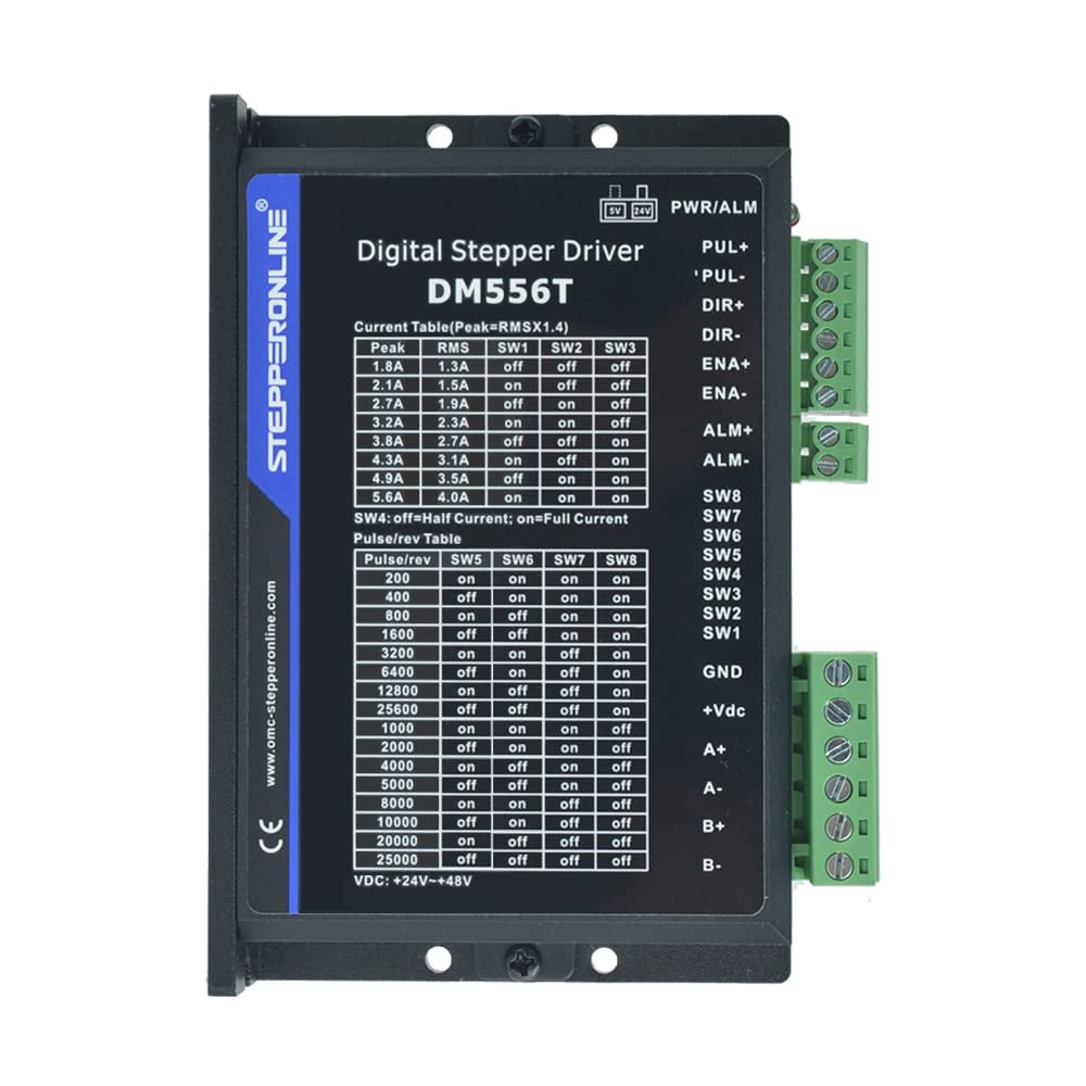 DM556T Digital Stepper Driver 1.8~5.6A 20-50VDC for Nema 23, 24 Stepper Motor - Walmart.com
