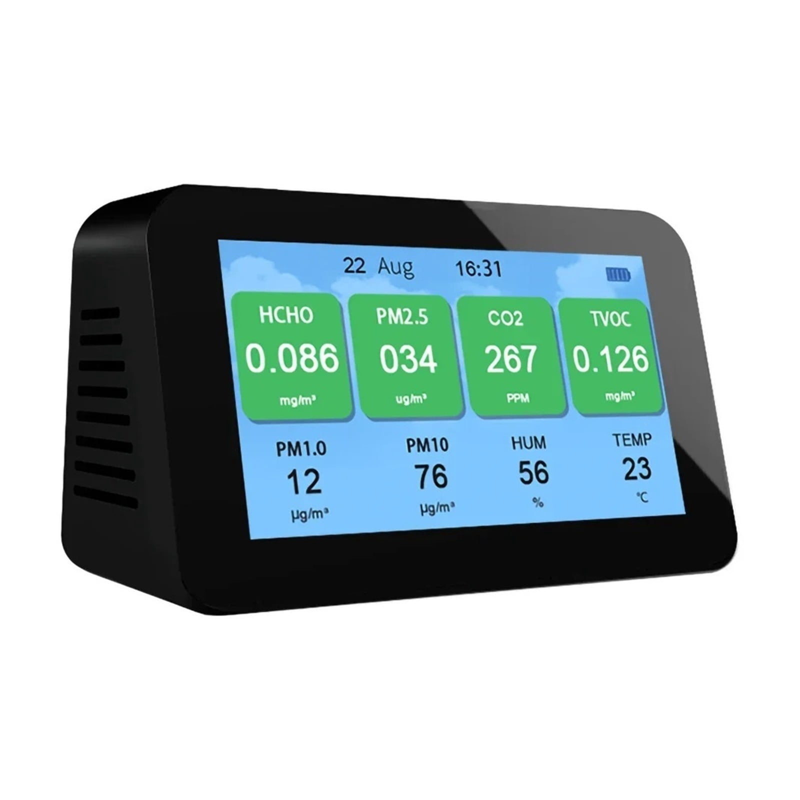 DM601B New Air Quality Detector With Color Digital LCD Display Screen ...
