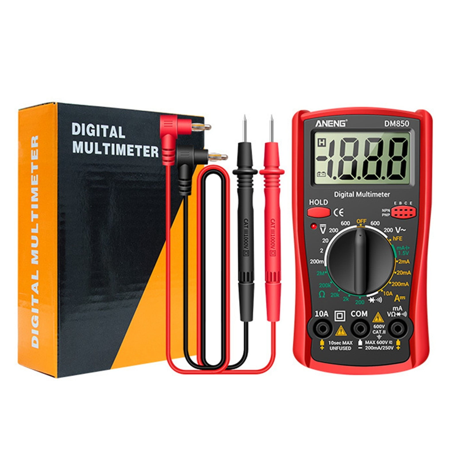 DM850 Automatic Professional Digital Multimeter 1999 Count AC/DC ...