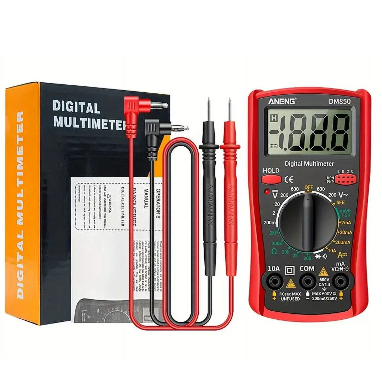 DM850 Professional Digital Multimeter 1999 Auto AC/DC Votage Tester Ohm ...