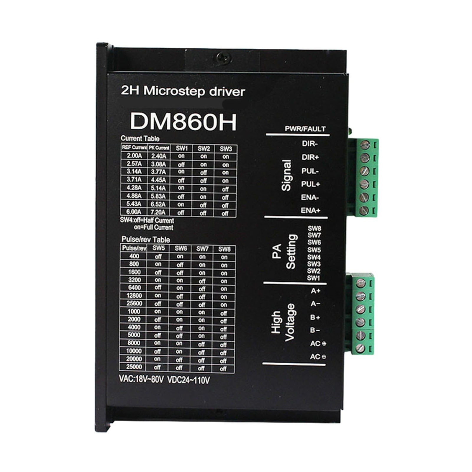 DM860H DSP Digital 57/86 Stepper MotorDriver 2H Microstep Driver With CoolingFan - Walmart.com