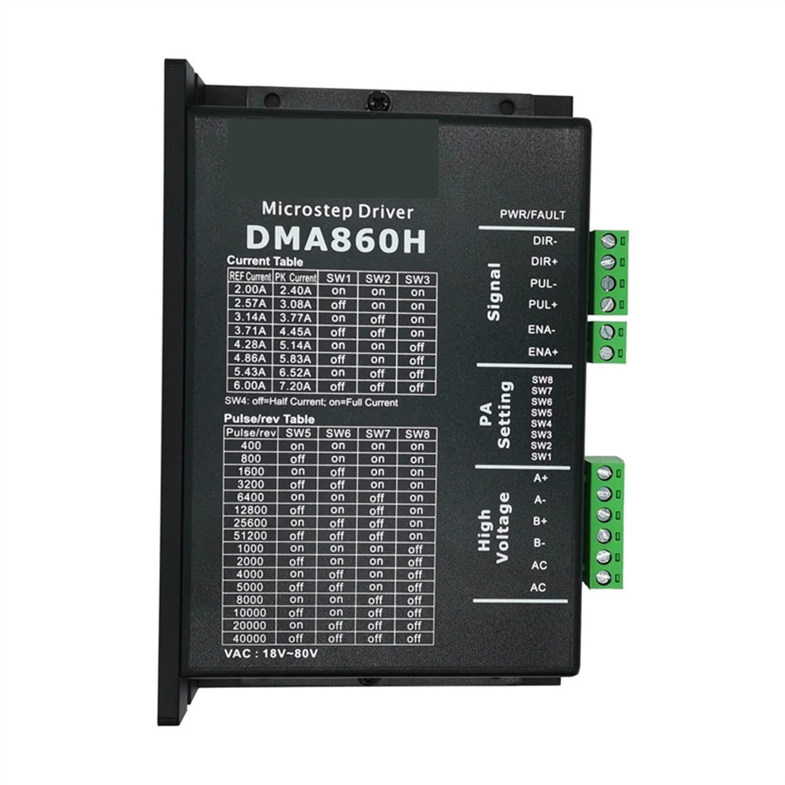 DMA860H Step Driver DSP Microstep Driver AC18~80V DC24-80V 2 Phase ,Low ...