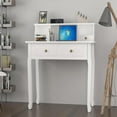 DMAITH Small Writing Desk with Hutch, 32 Inch Home Office Desk with ...