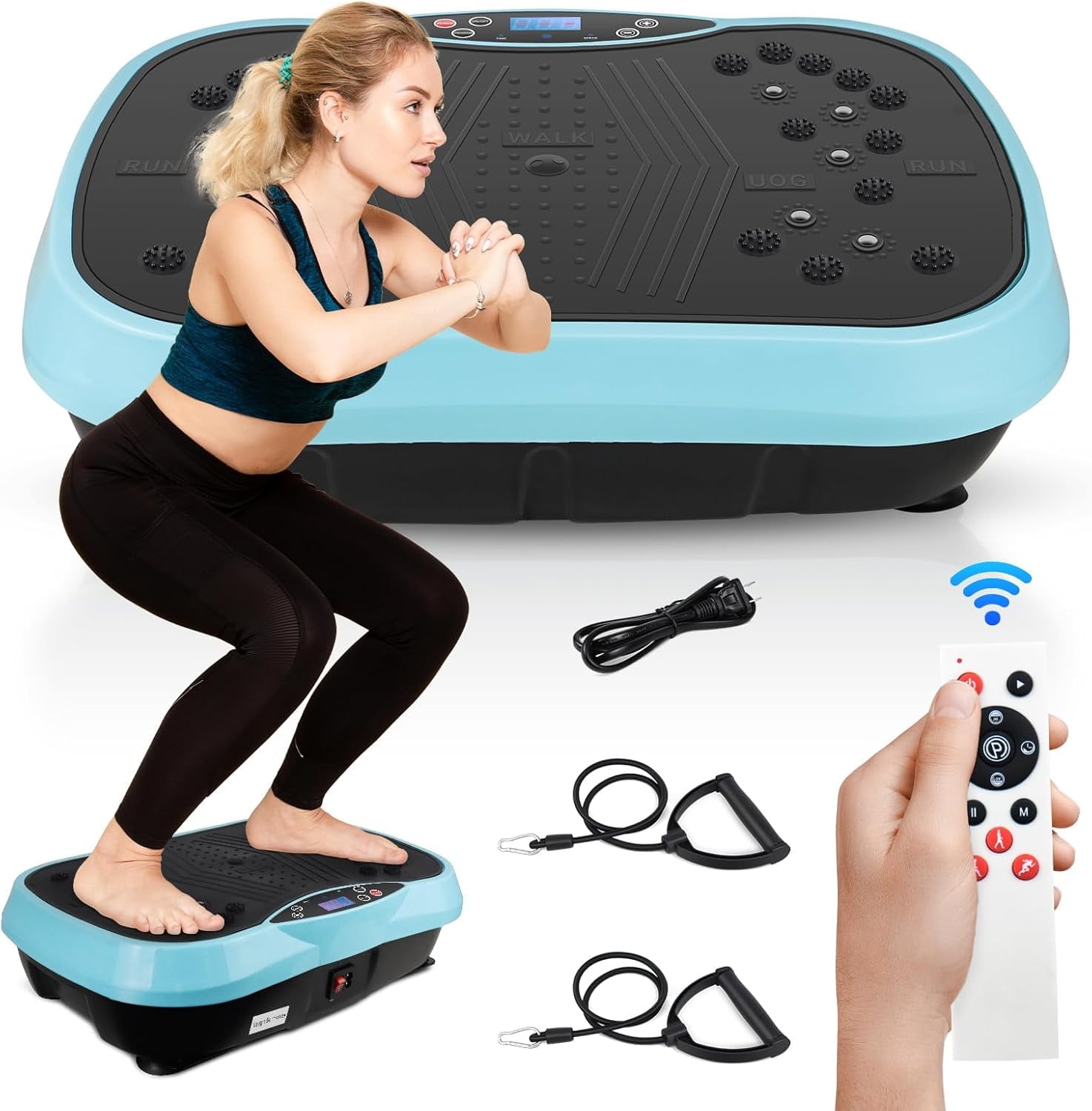 DMBOH Vibration Plate Exercise Machine, Full Body Workout Platform with ...