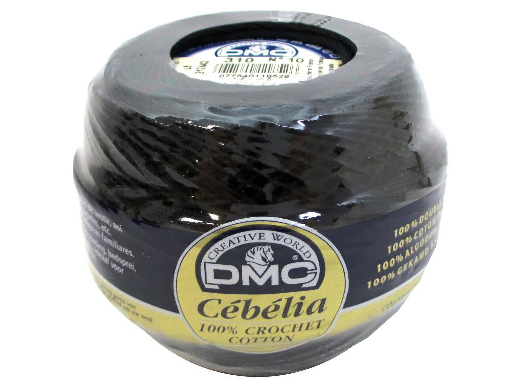 DMC Cebelia Crochet Cotton 10 Black - Walmart.com
