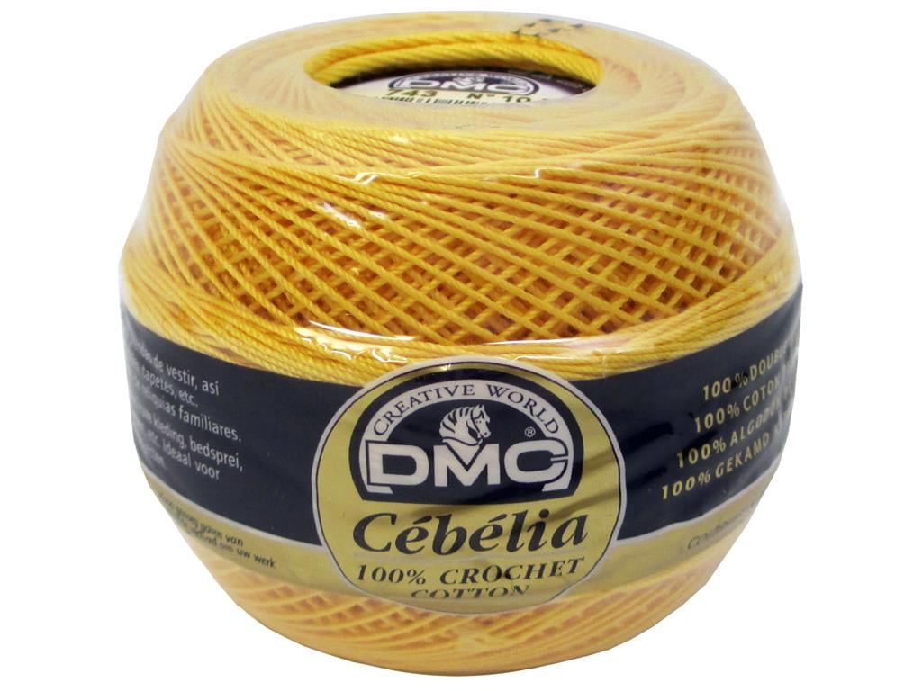 DMC Cebelia Crochet Cotton 10 Medium Yellow - Walmart.com