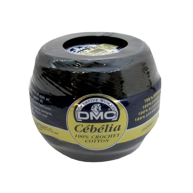 DMC Cebelia Crochet Cotton 30 Black - Walmart.com