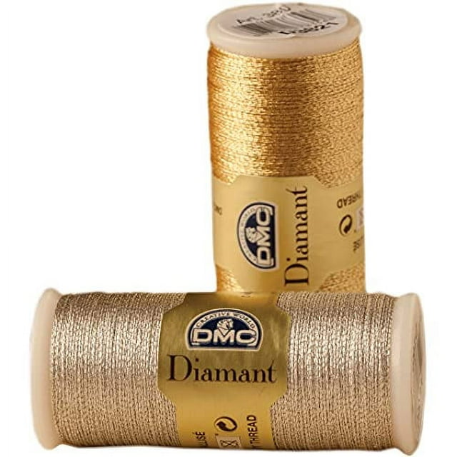 DMC Diamant Metallic Thread 38.2yd-Light Gold - Walmart.com