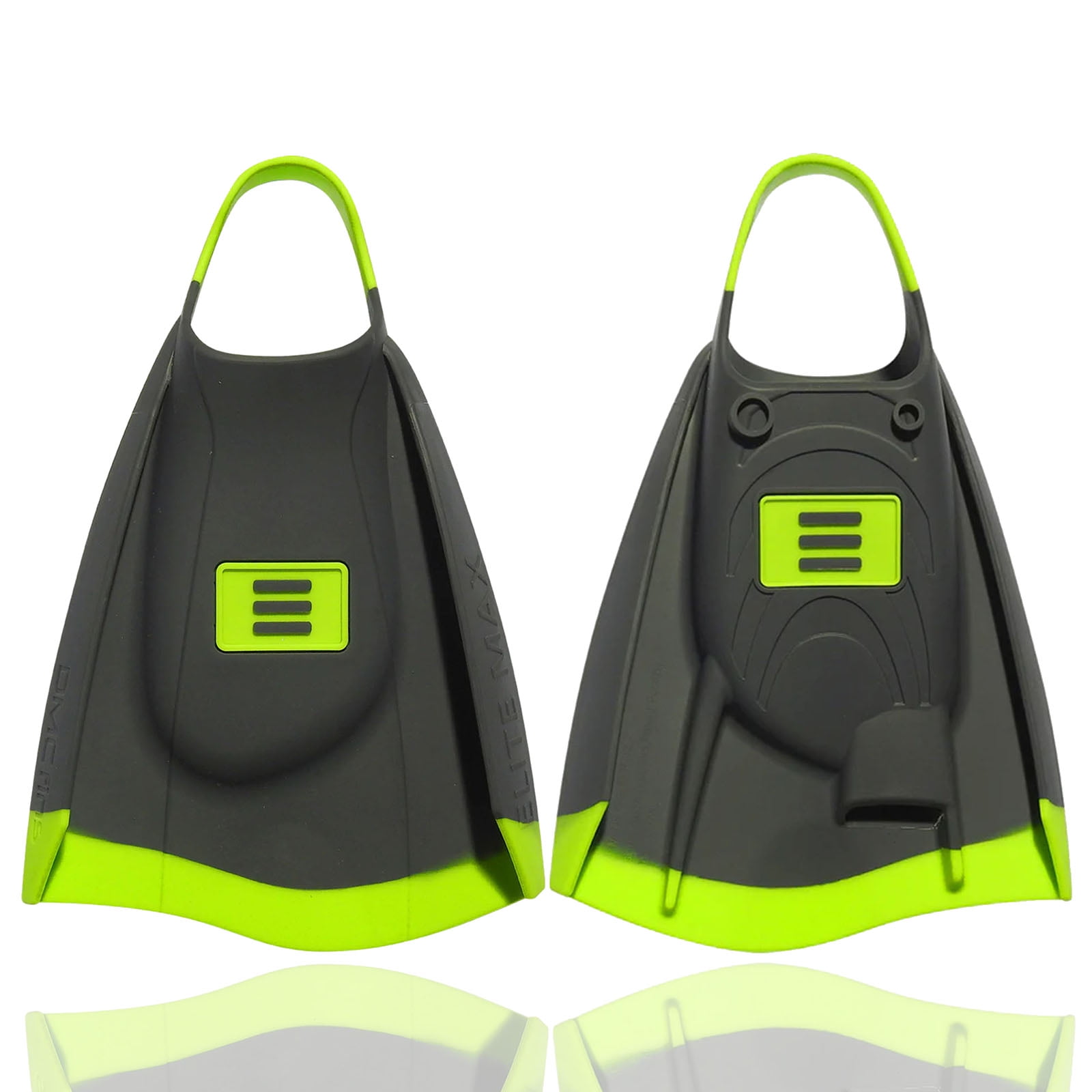DMC Elite Max Silicone Swimfins - Charcoal Fluro - L - Walmart.com