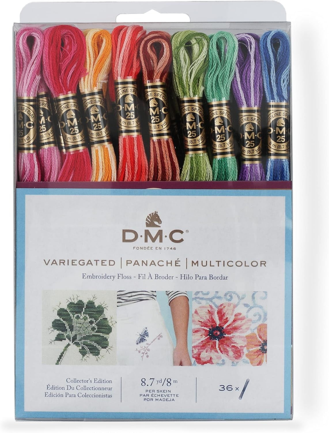 DMC, Embroidery Floss, 8.7 yards, Variegated, 36 skeins - Walmart.com