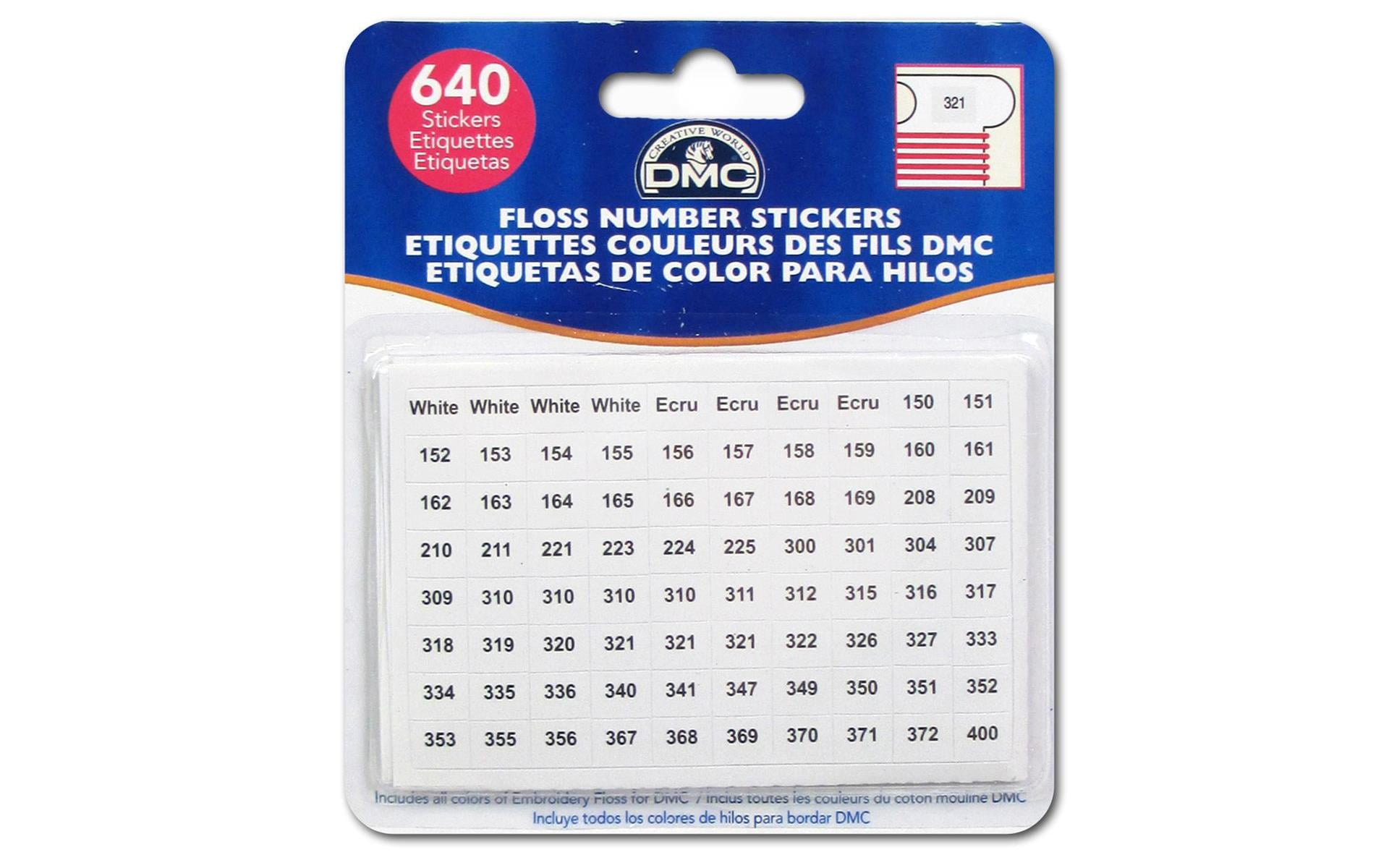 DMC Floss Number Stickers-640 Labels - Walmart.com