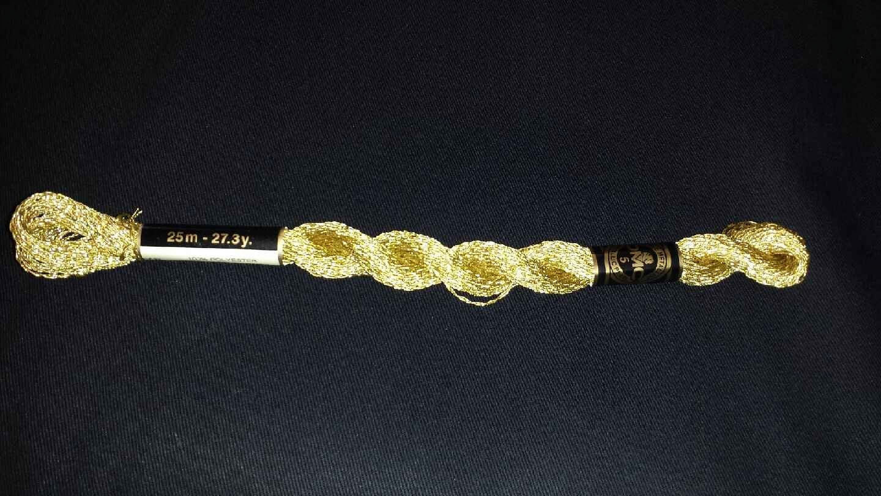 DMC Metallic Pearl Cotton Skein Size 5 27.3yd-Gold - Walmart.com