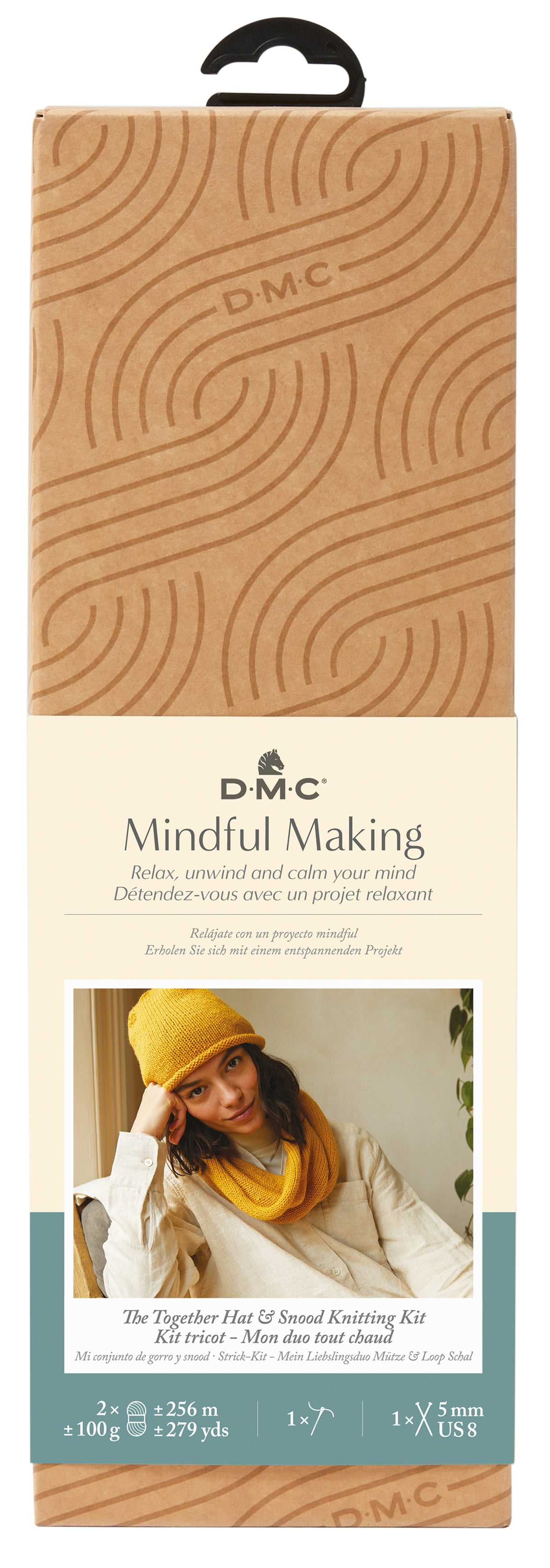 DMC Mindful Making Knit Kit-Together Hat & Snood - Walmart.com