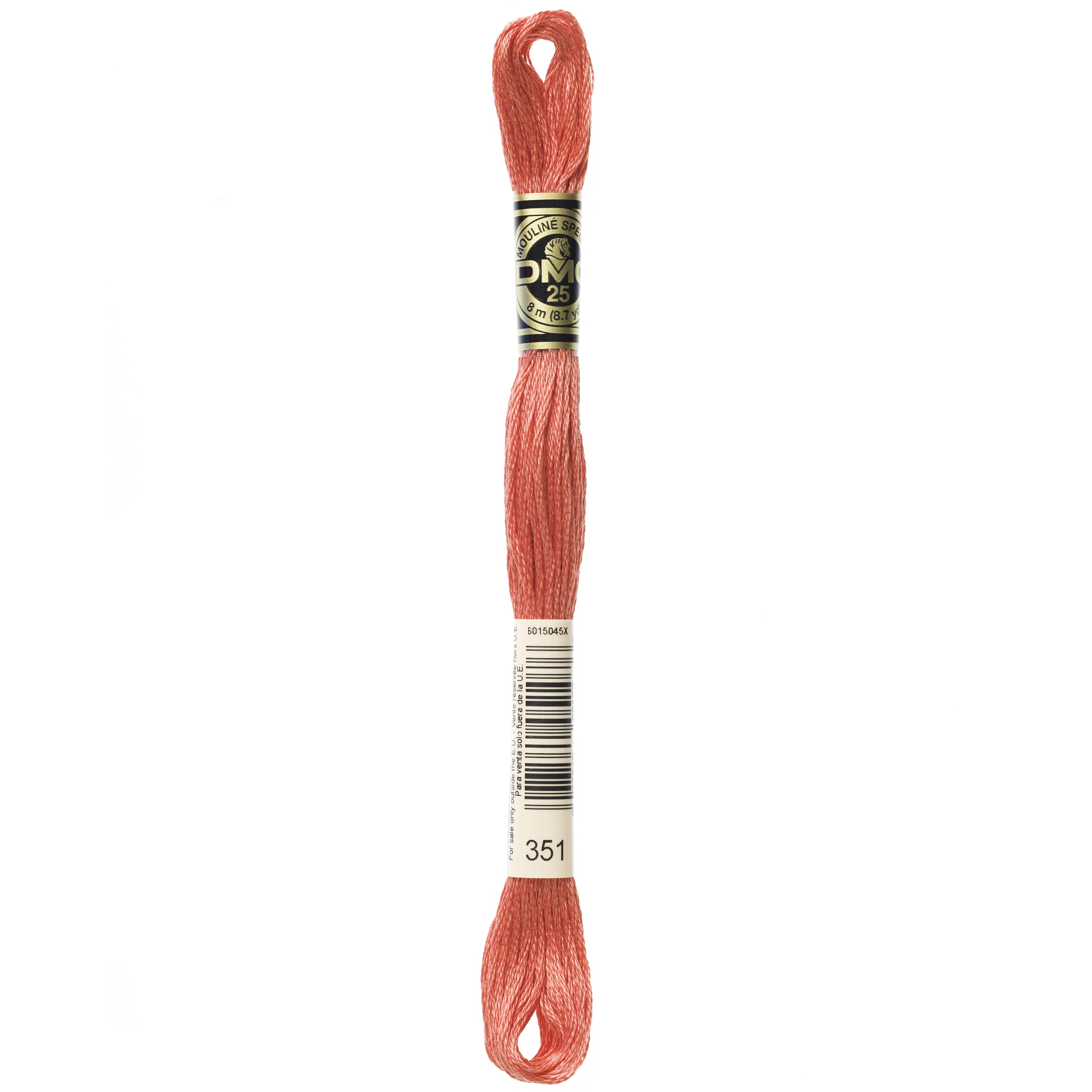 DMC, Embroidery Thread, 117-351, Coral, 8.7 Yards, Six-Strand Divisible ...