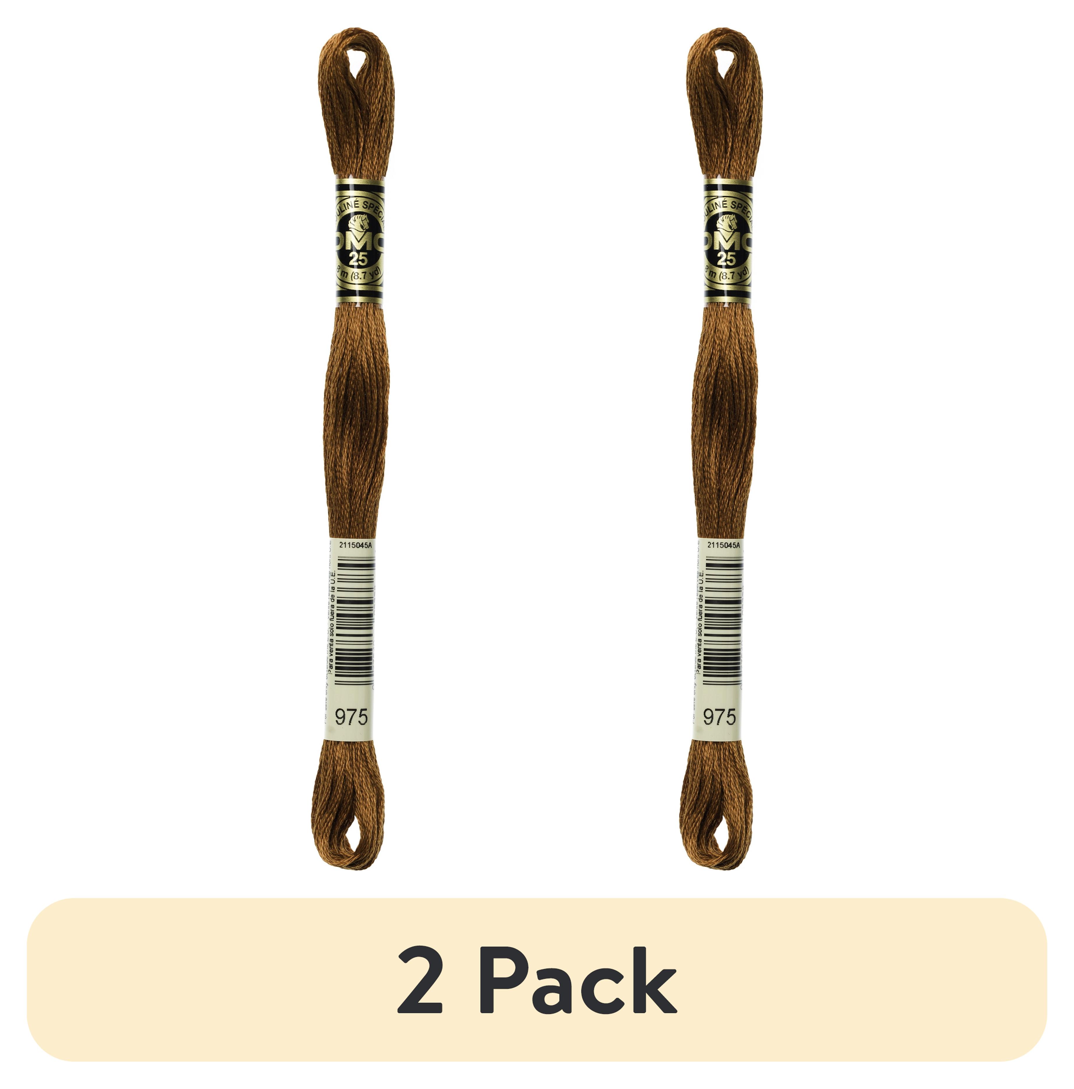 (2 pack) DMC Mouline 117-975 Six-Strand Embroidery Thread, Dark Golden ...