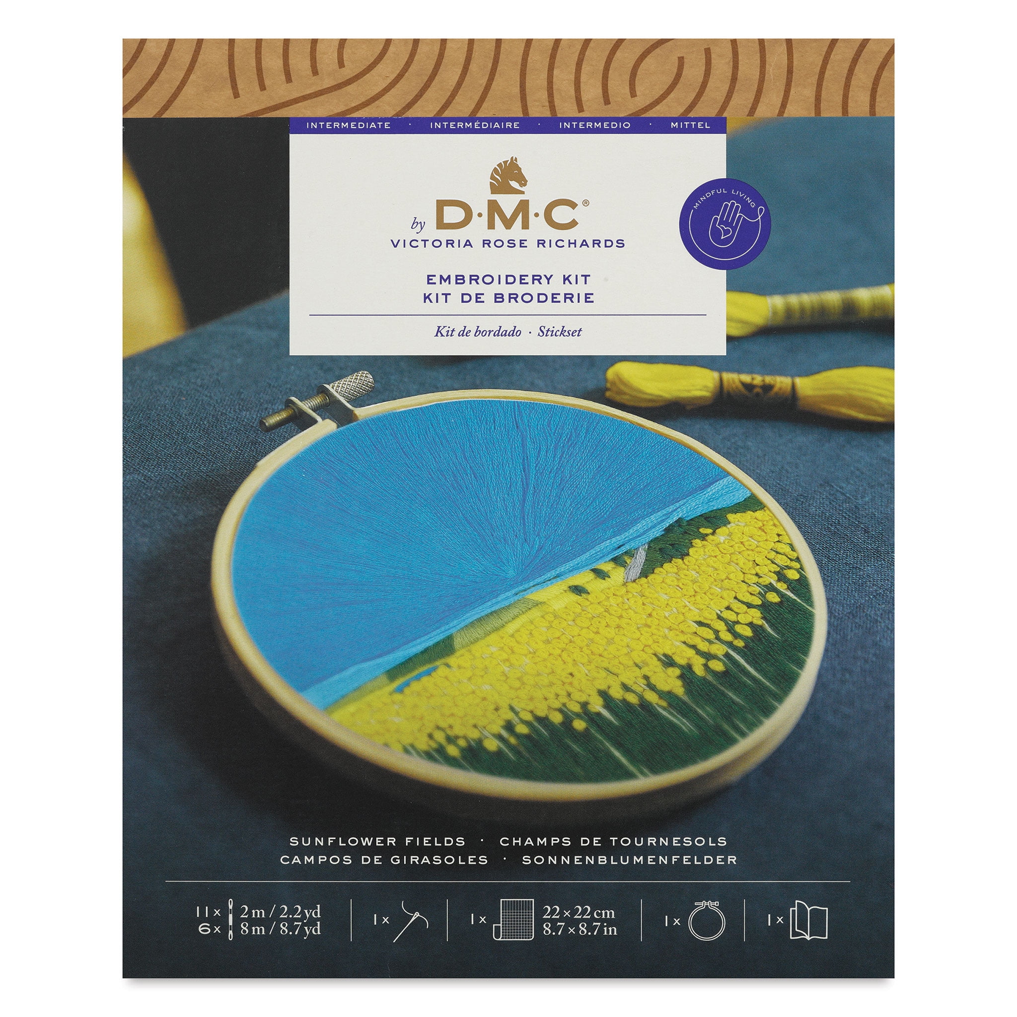 DMC Sunflower Fields Embroidery Kit TB195 - Walmart.com