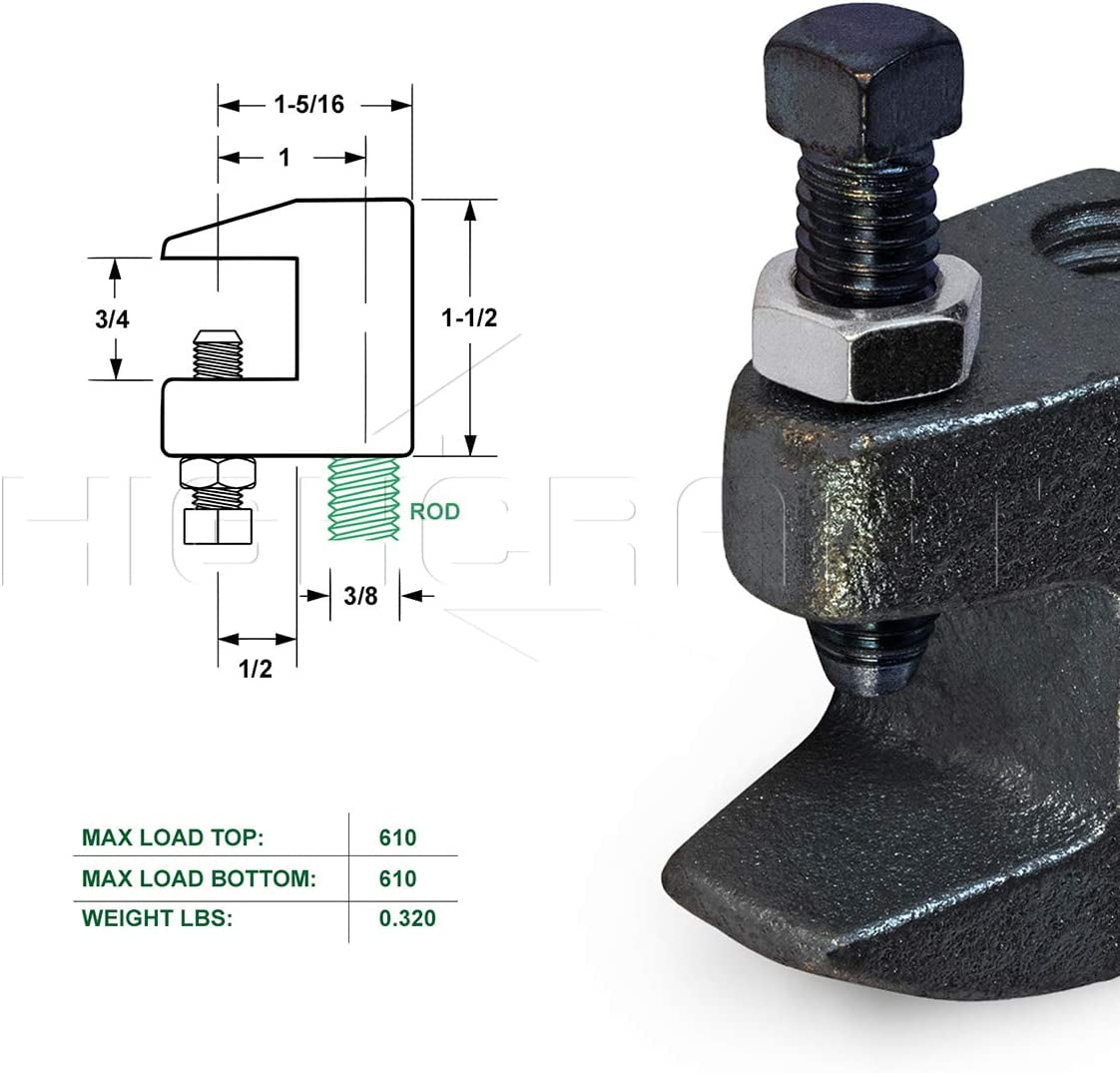 DMCT-C12-10 Junior Beam Wall Ceiling Mount Vertical Piping Support ...