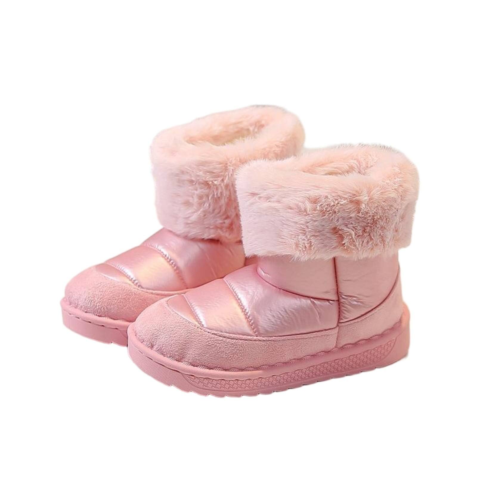 DMDUOU Girls Cute Snow Boots Winter Fashion Fuzzy Lining Warm Thick ...