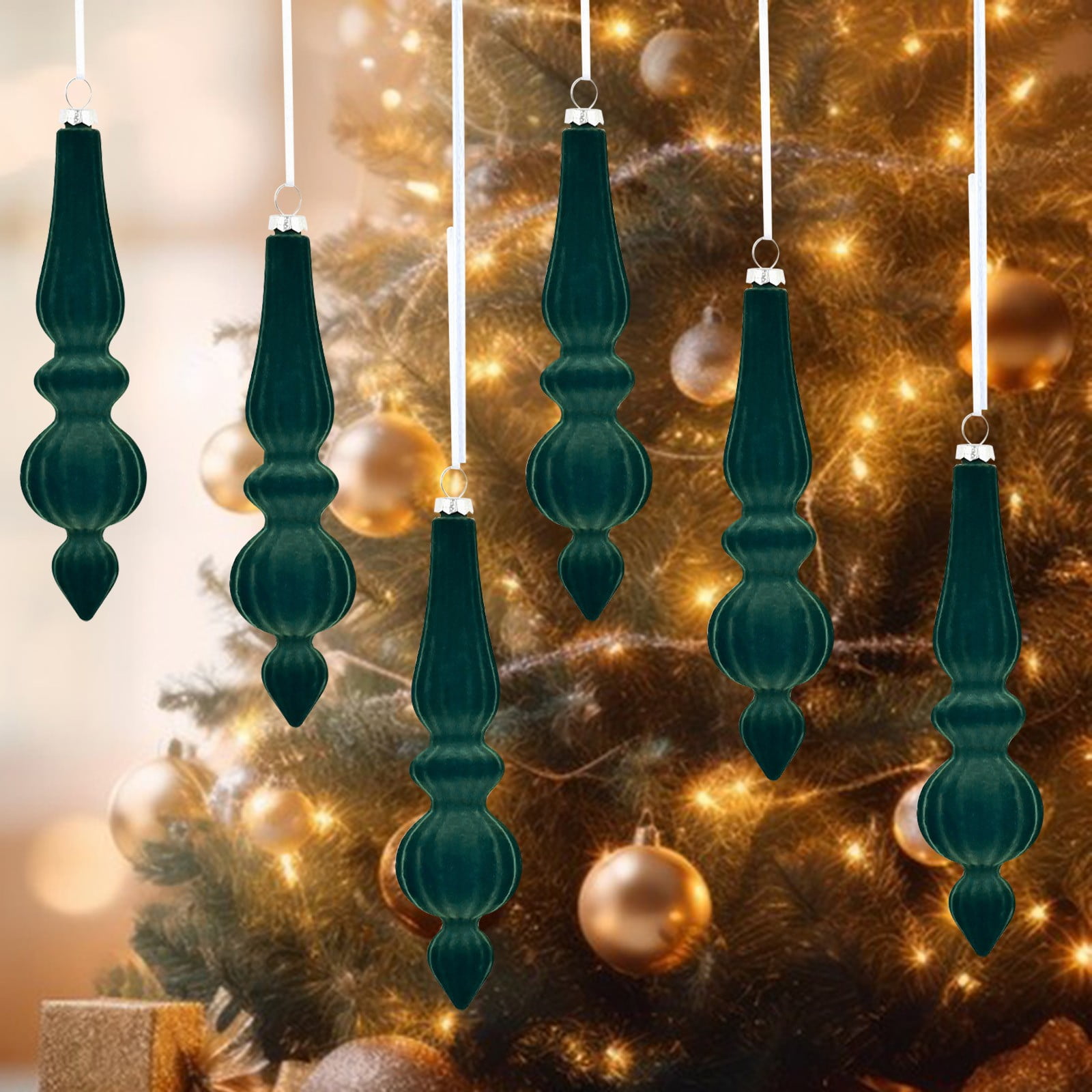 DMDUOU Shaped Velvet Ball Hanging Decoration Showcase Christmas Tree ...
