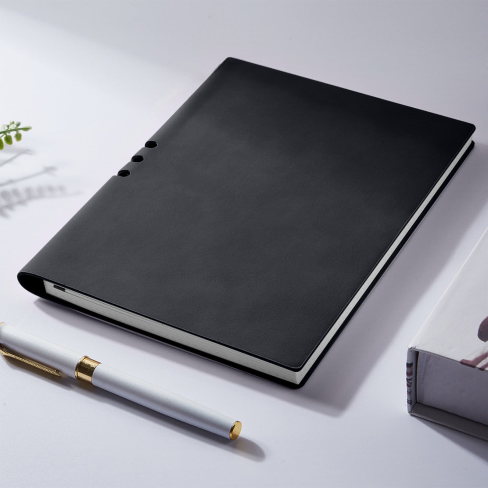 DMDUOU Solid Color Diary Thick Work Notebook A5 Perforated Notebook 200 ...