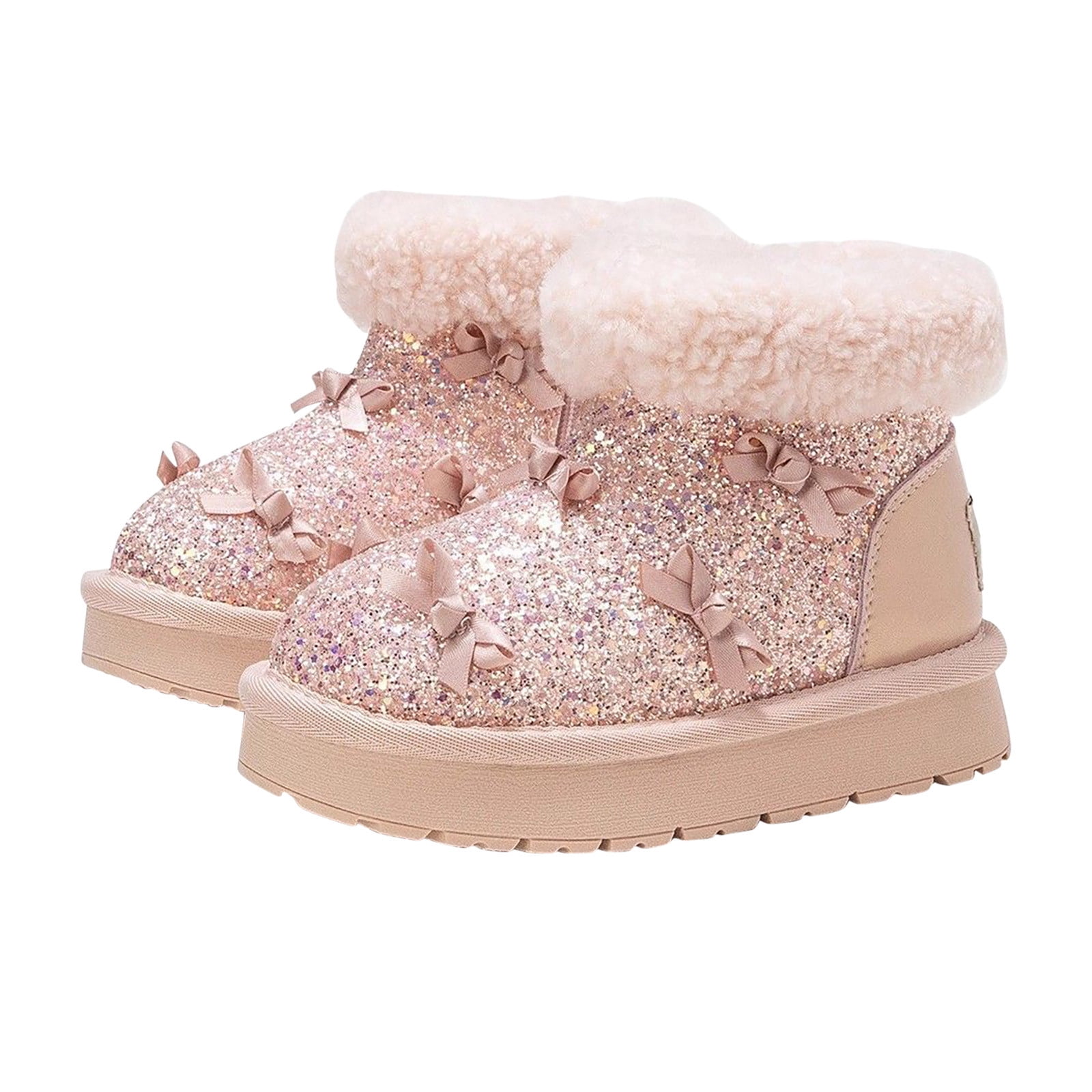 DMDUOU Toddler Girls Snow Boots Winter Warm Casual Comfy Snow Boots ...