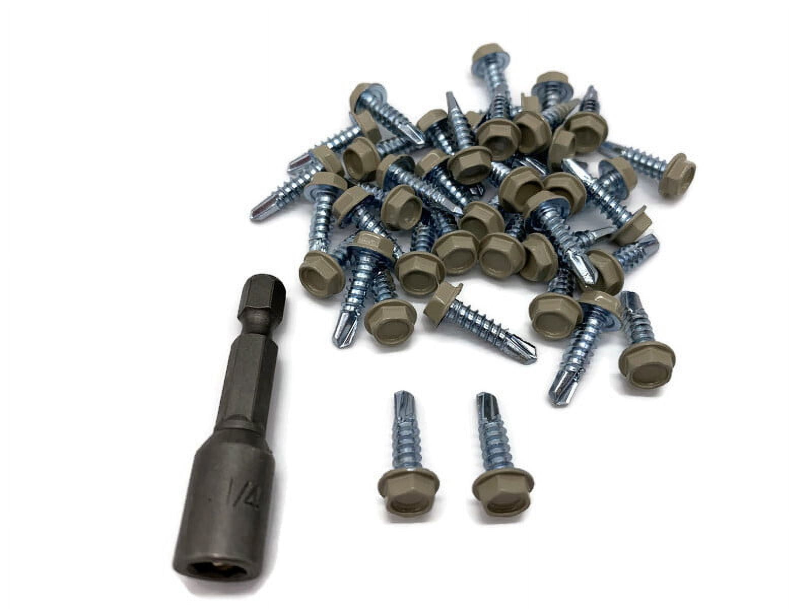 DME Distribution (50PK with 1 Bit) #8 X 5/8" Self Drilling zinc Plated ...