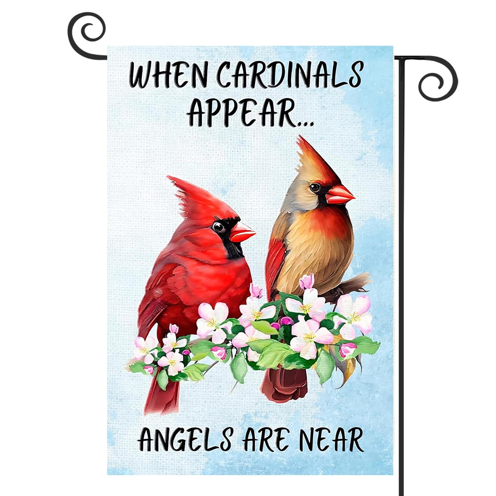 DMERBYL Cardinal Garden Flag When Cardinals Appear Angels Are Near ...
