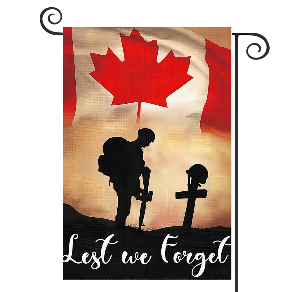 DMERBYL Lest We Forget Garden Flag Remembrance Day Garden Outdoor ...