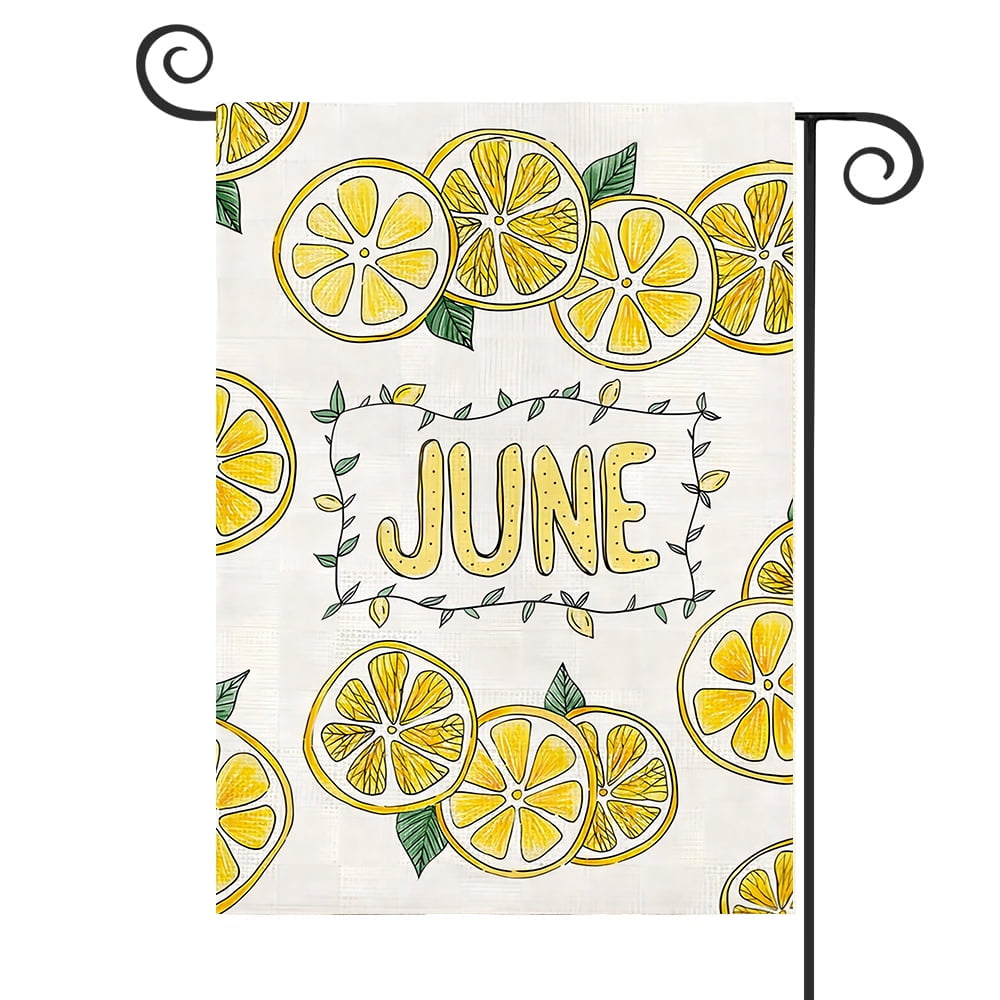 DMERBYL Summer Lemon Garden Flag Burlap 12x18 Inch Vertical Double ...