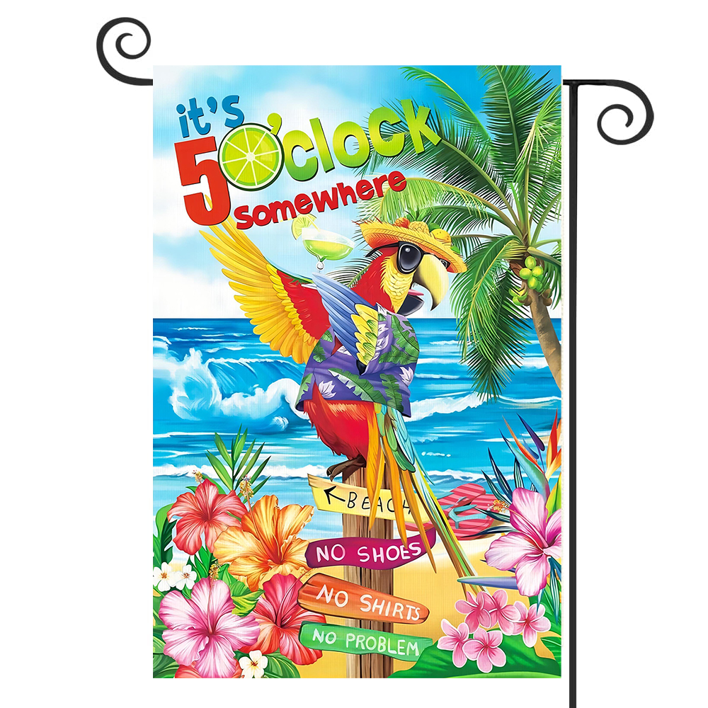 Premier Designs PD56008 5 O'Clock Somewhere Garden Flag - Walmart.com
