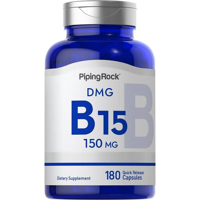 Piping Rock DMG B15, 150mg, 180 Quick Release Capsules, Non-GMO, Gluten ...