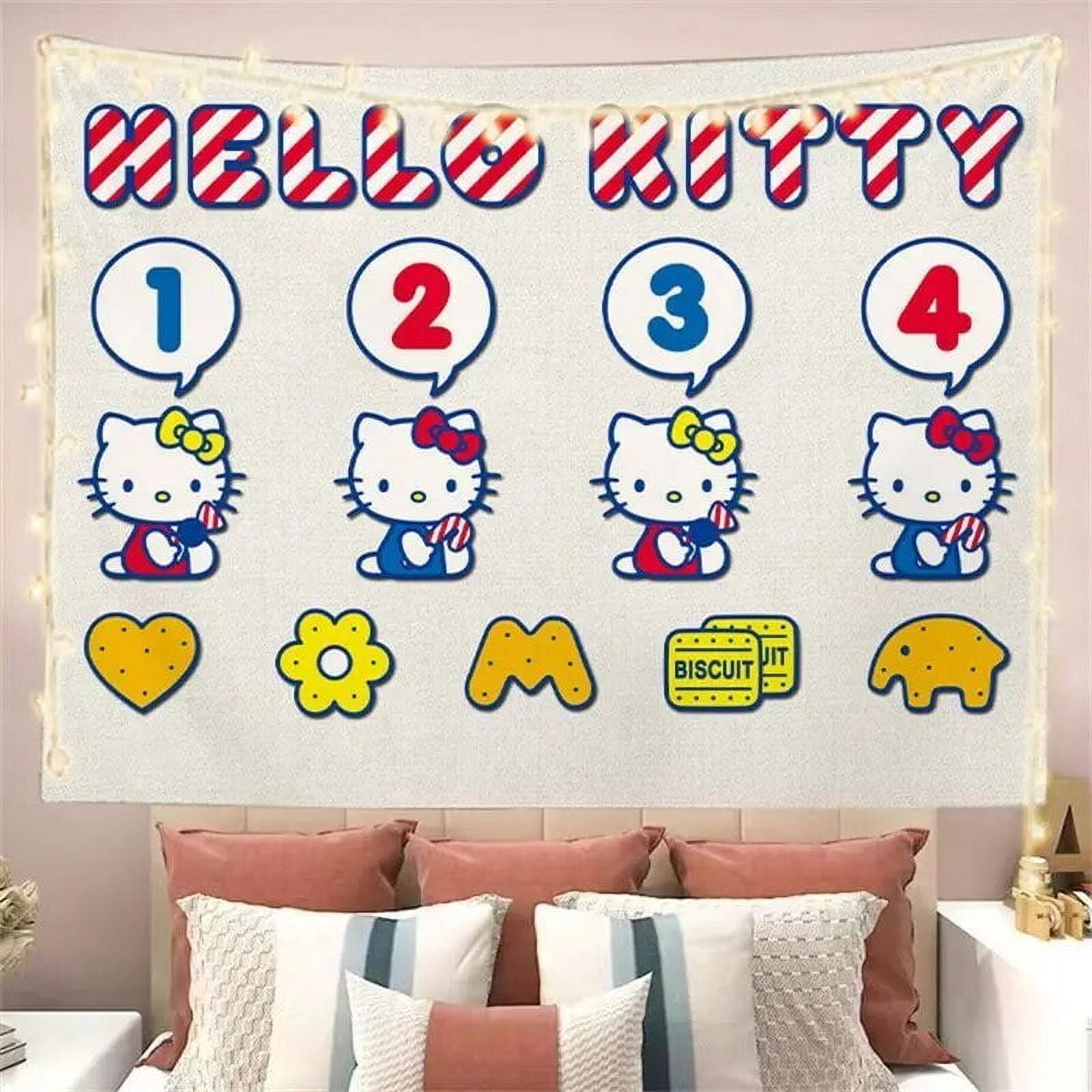 DMH Hello Kitty Cartoon Tapestry Home Decor Kawaii Girls Student ...