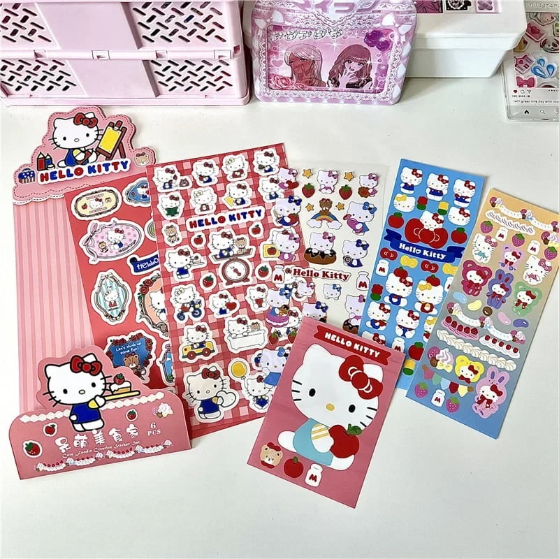 Dmh Hello Kitty Stickers Set Cinnamoroll Kuromi My Melody Pachacco