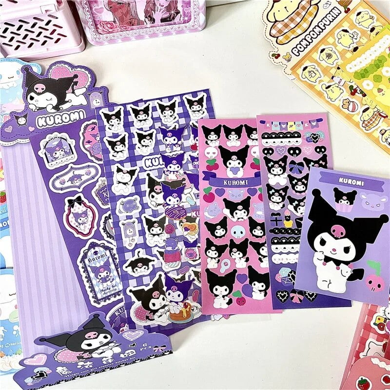 Dmh Hello Kitty Stickers Set Cinnamoroll Kuromi My Melody Pachacco
