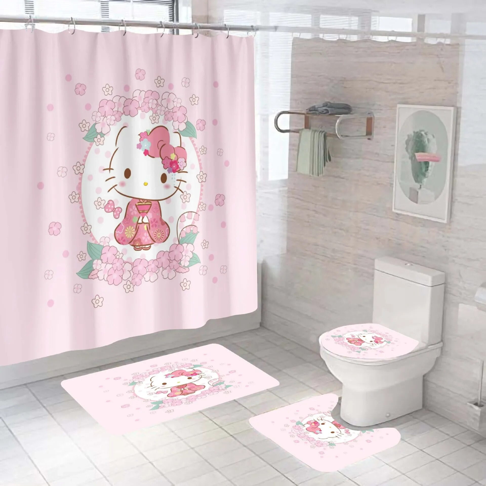 Dmh Kawaii Sanrio Hellokitty Cinnamoroll Mymelody Kuromi Cartoon Shower