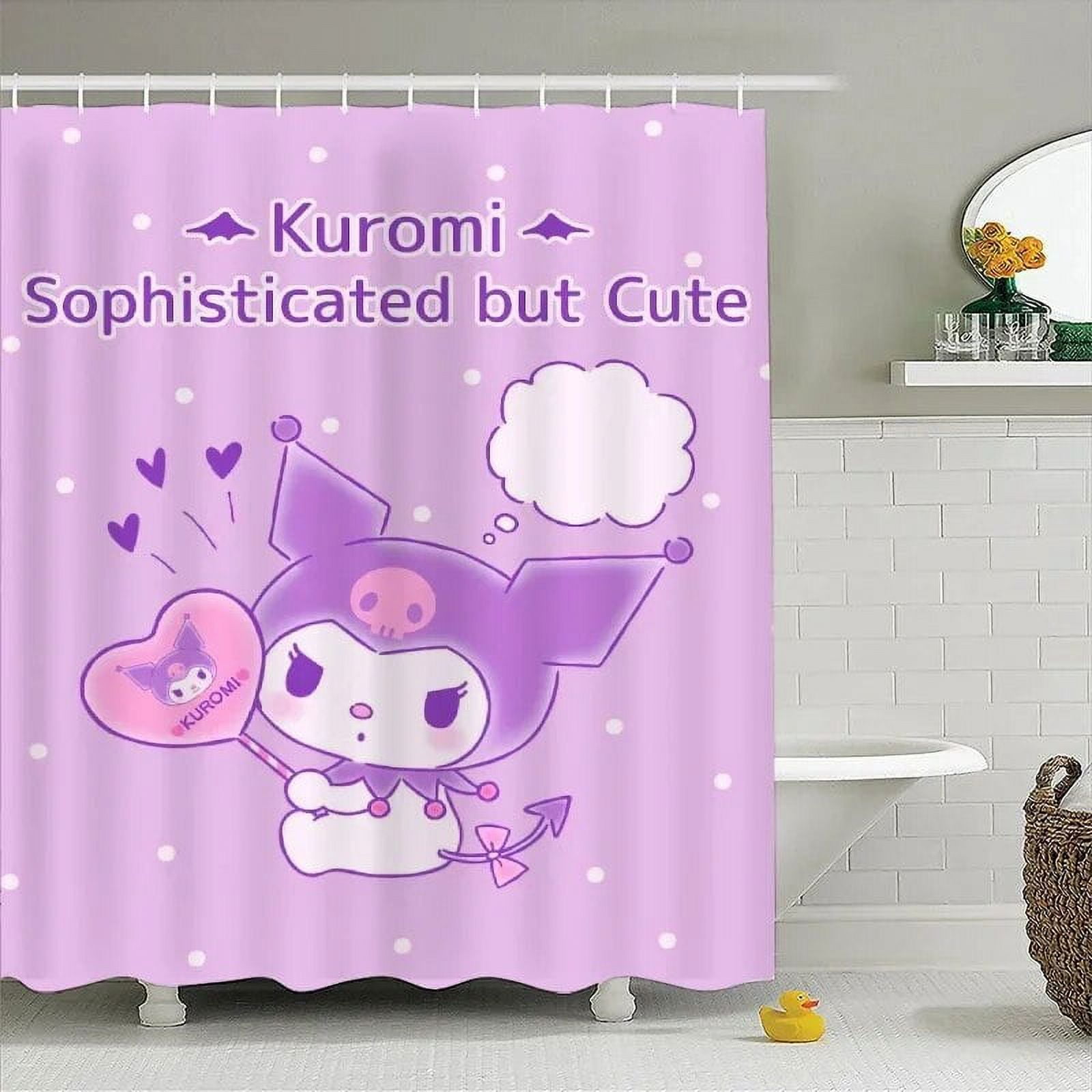 Dmh Kawaii Sanrio Shower Curtains Kuromi My Melody Anime Cartoon