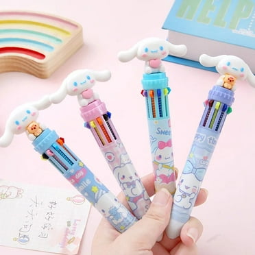 6PCS Set Kawaii Sanrio Roller Ball Pen Cartoon Anime Stationery Kuromi ...