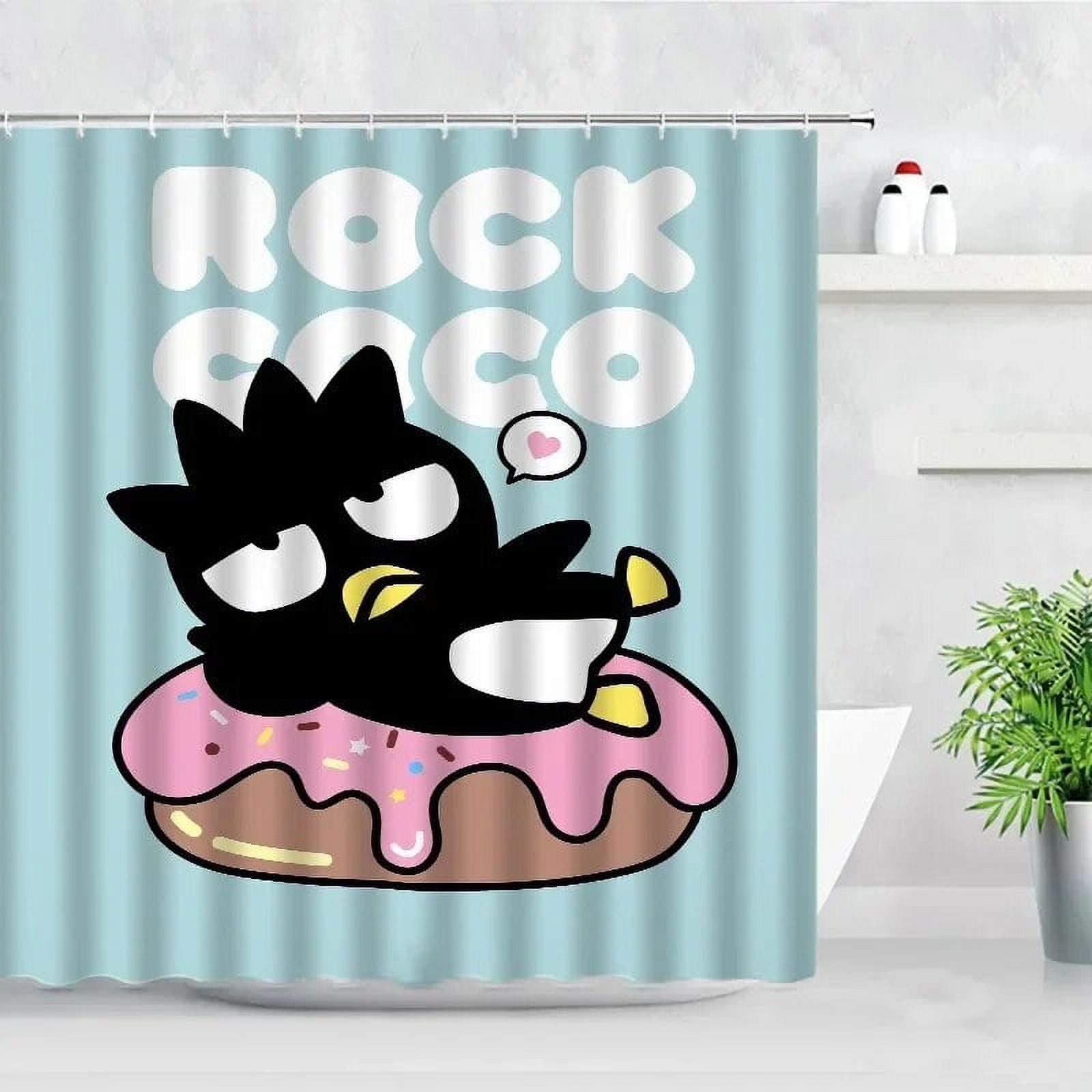 Dmh Sanrios Mymelody Cinnamoroll Kuromi Kawaii Cartoon Shower Curtains