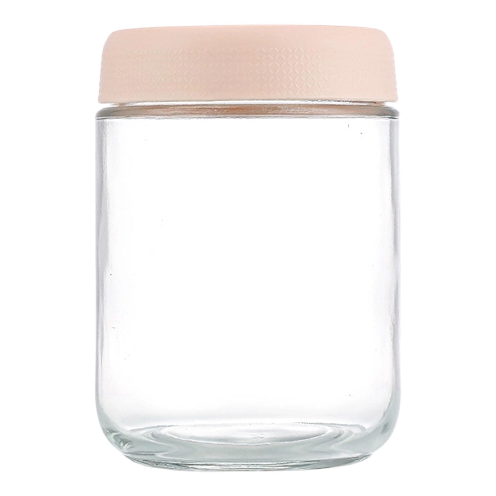 DMHW74S 16 Oz Glass Oats Container With Airtight Lid Wide Mouth Mason ...