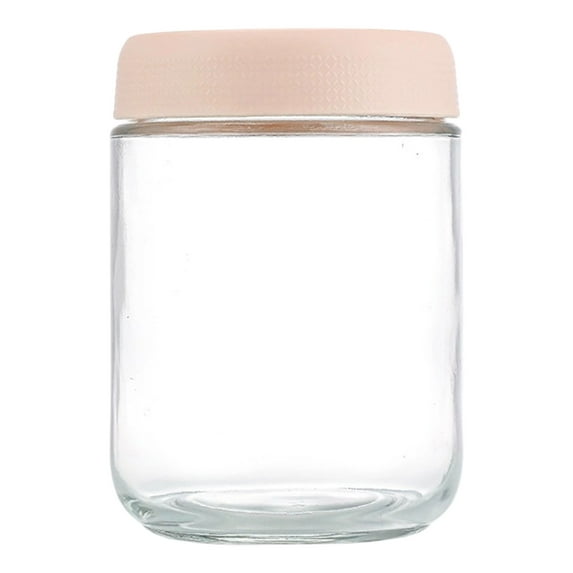 DMHW74S 16 Oz Glass Oats Container With Airtight Lid Wide Mouth Mason ...