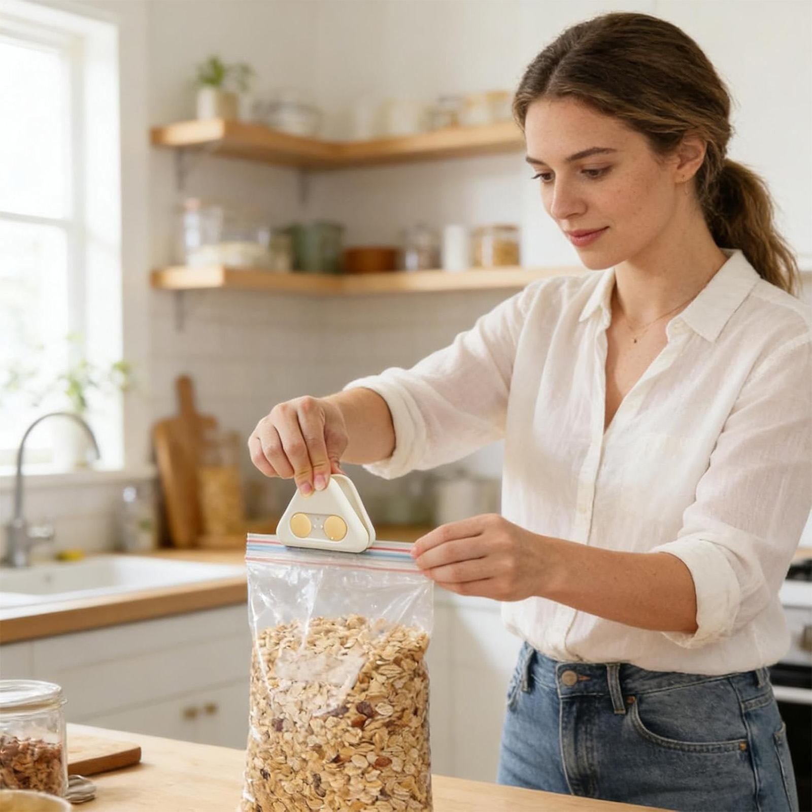 DMHW74S Adjustable Date Airtight Chip Clips For Snacks Bread Storage ...