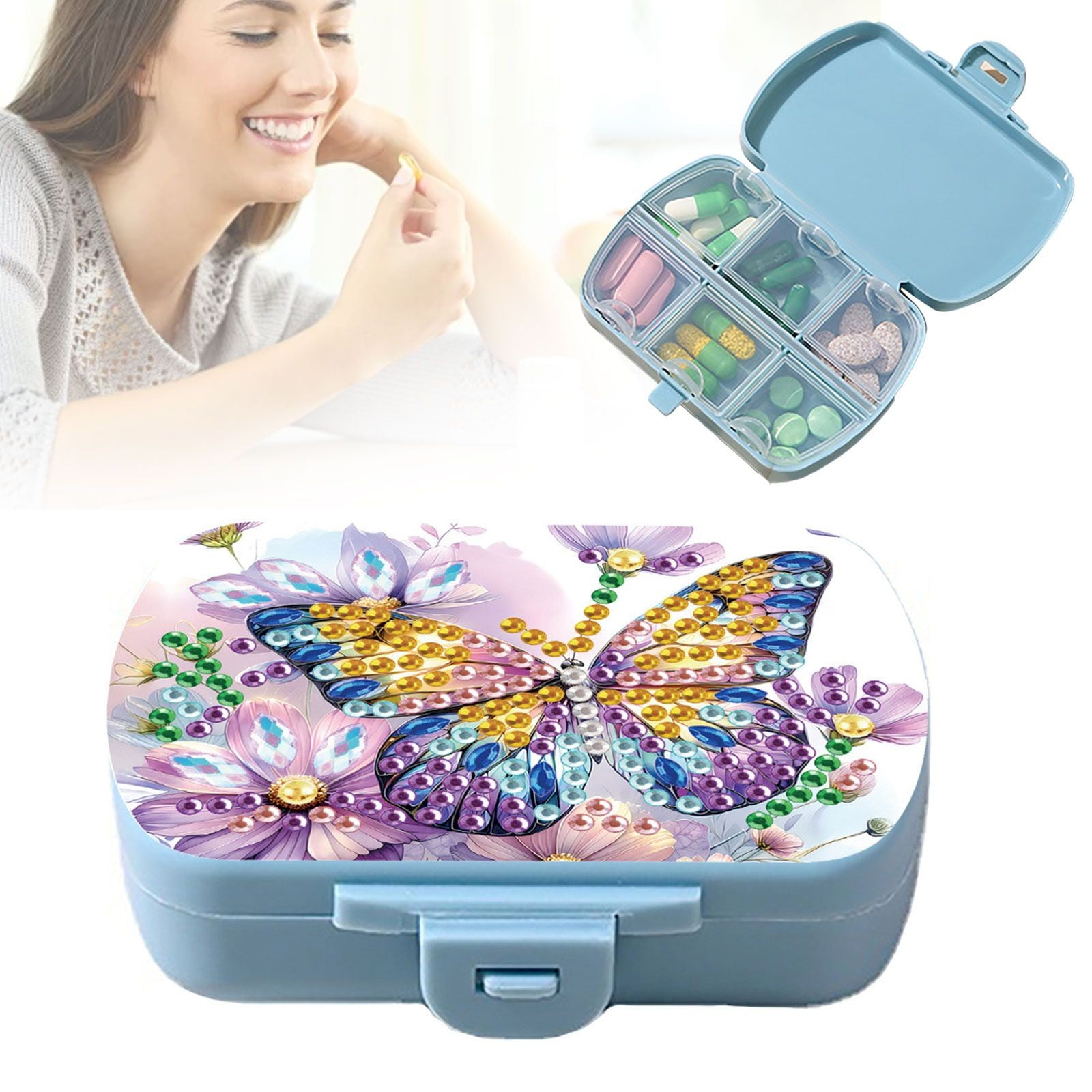 DMHW74S Art Painting Storage Box With 6 Grid Creative Design Compact ...