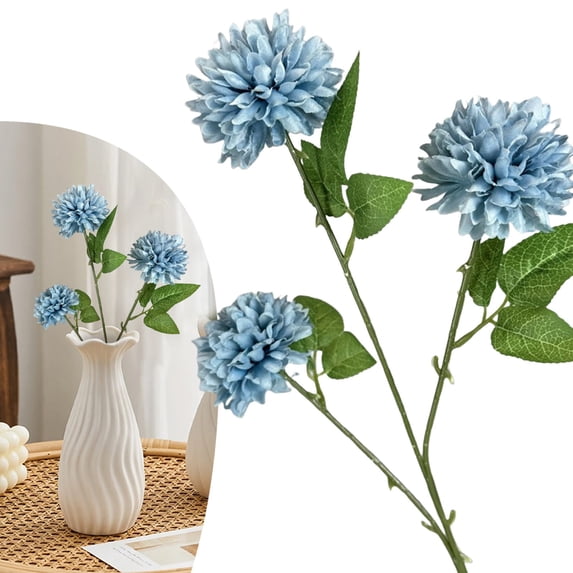 DMHW74S Artificial Chrysanthemum Flowers 3 Head Wedding Home Decoration ...