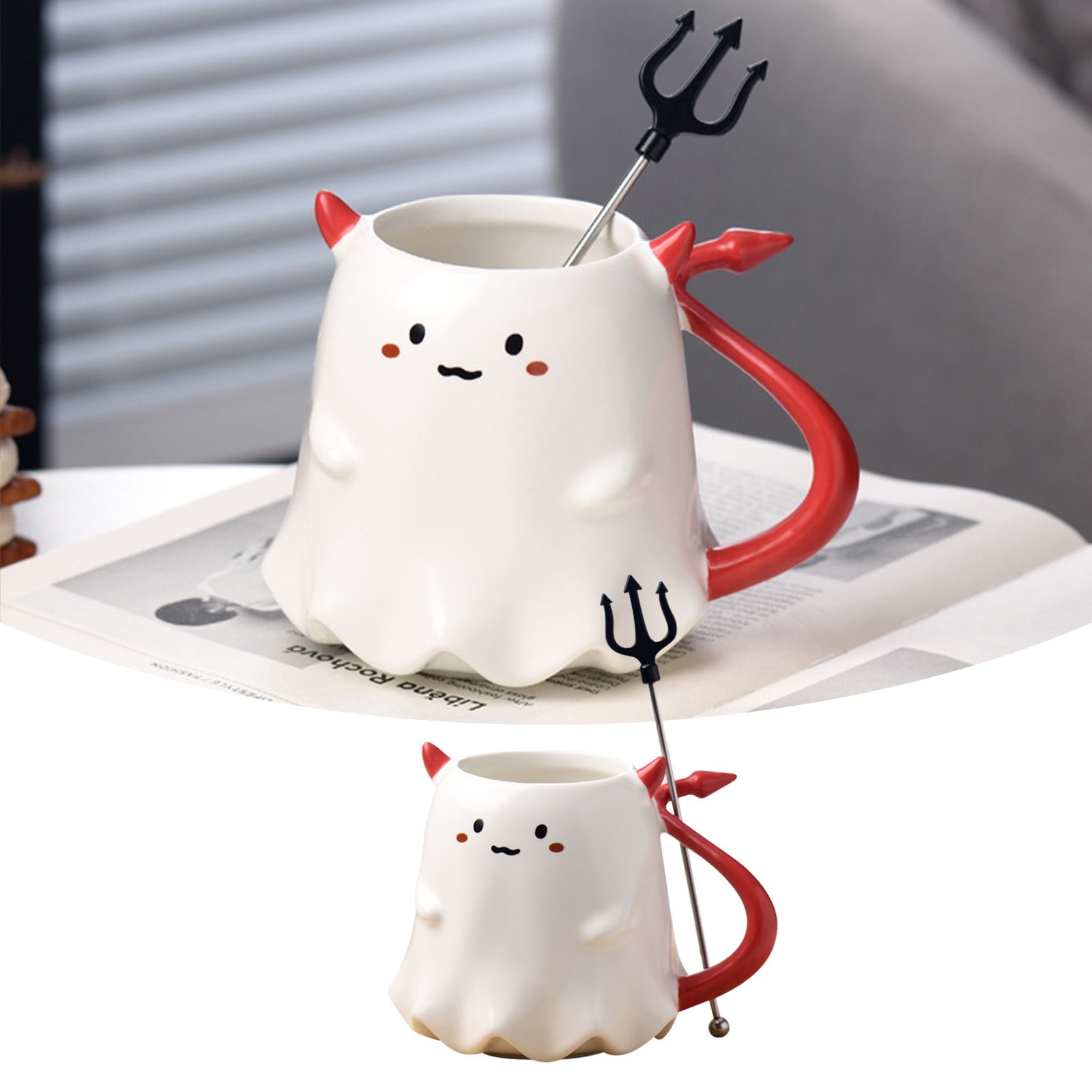 DMHW74S Cartoon Small Tail Ceramic Cup Novel And Quirky Mug - Walmart.com