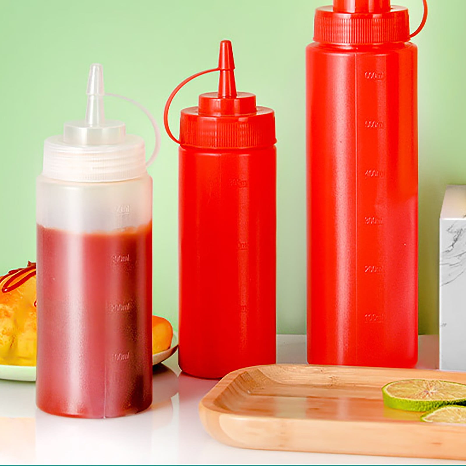DMHW74S Condiment Bottles For Liquids 24Oz Bottle | Plastic Condiment ...